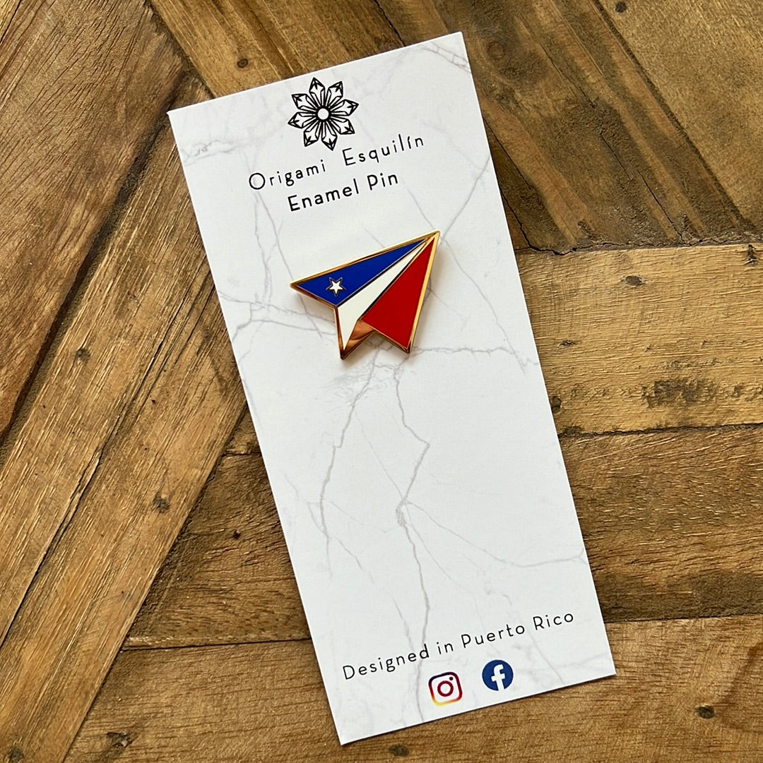 Origami Puerto Rican Plane Pin – Local Story